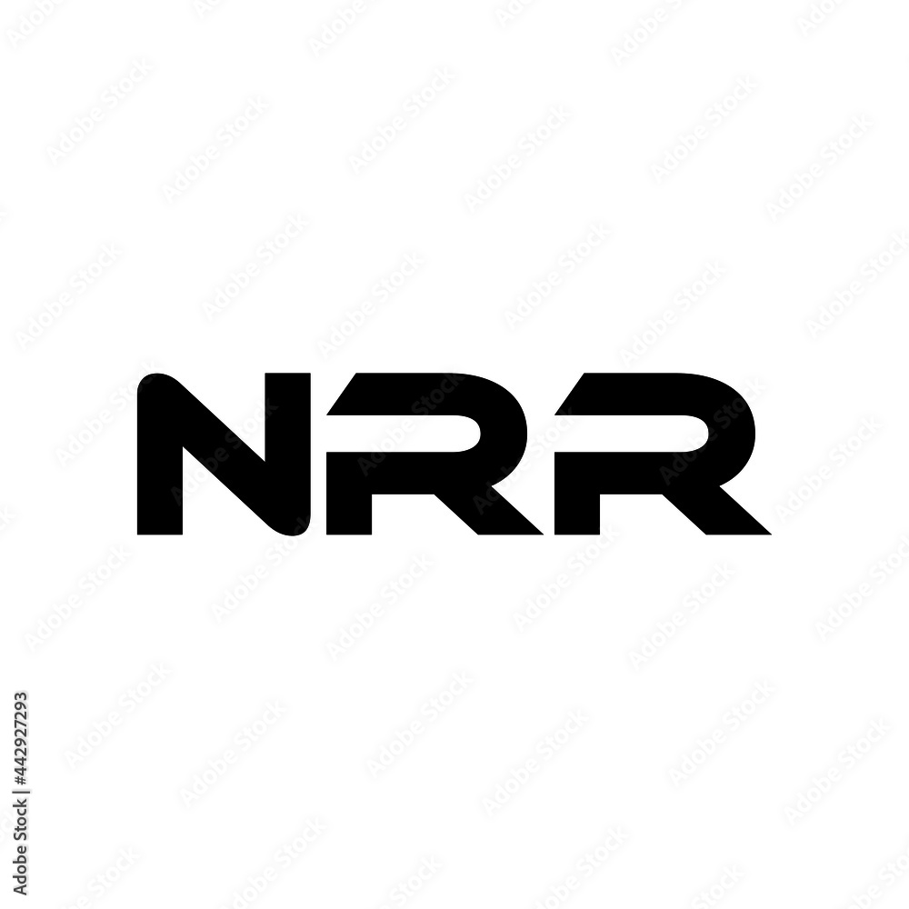 NRR letter logo design with white background in illustrator, vector ...
