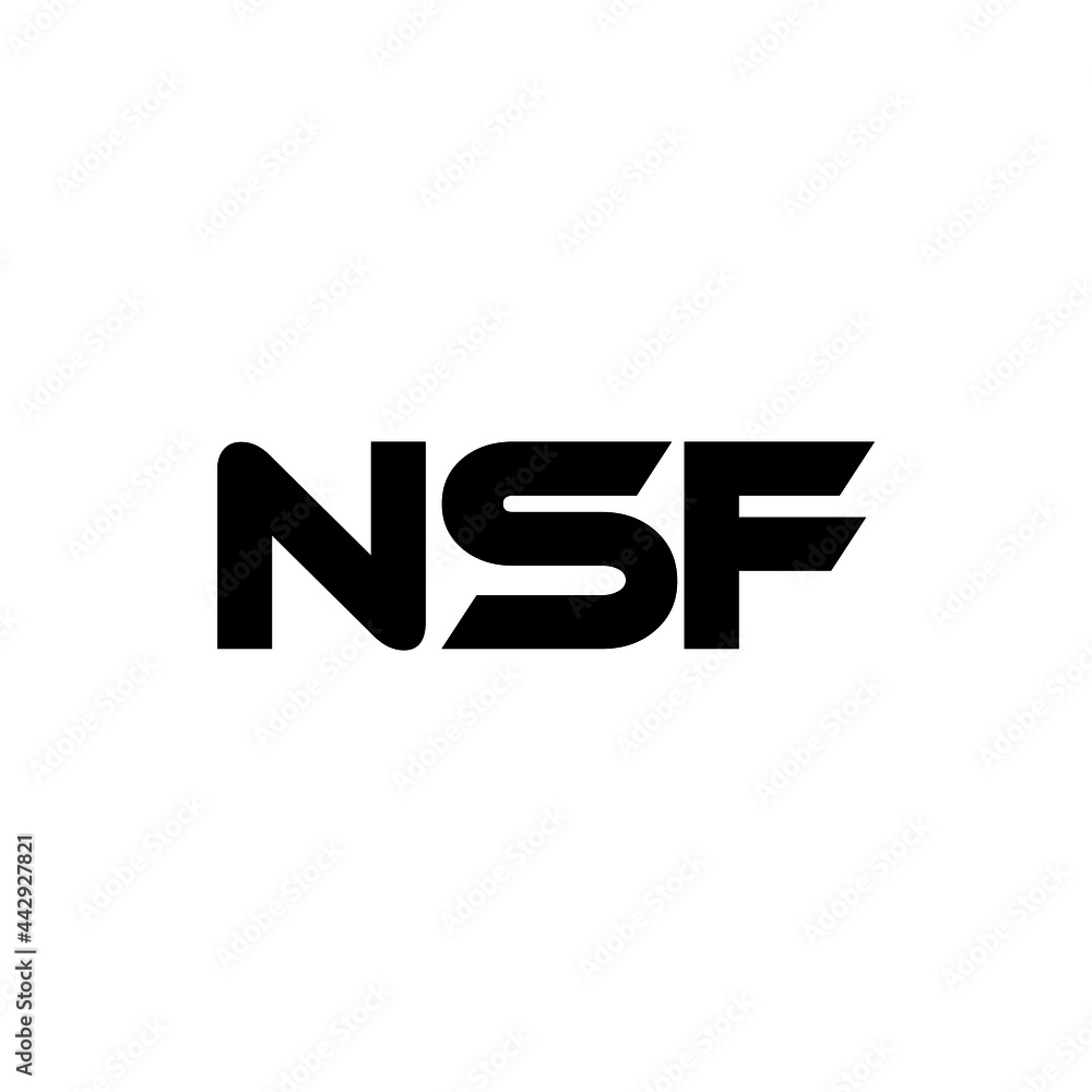 NSF letter logo design with white background in illustrator, vector ...