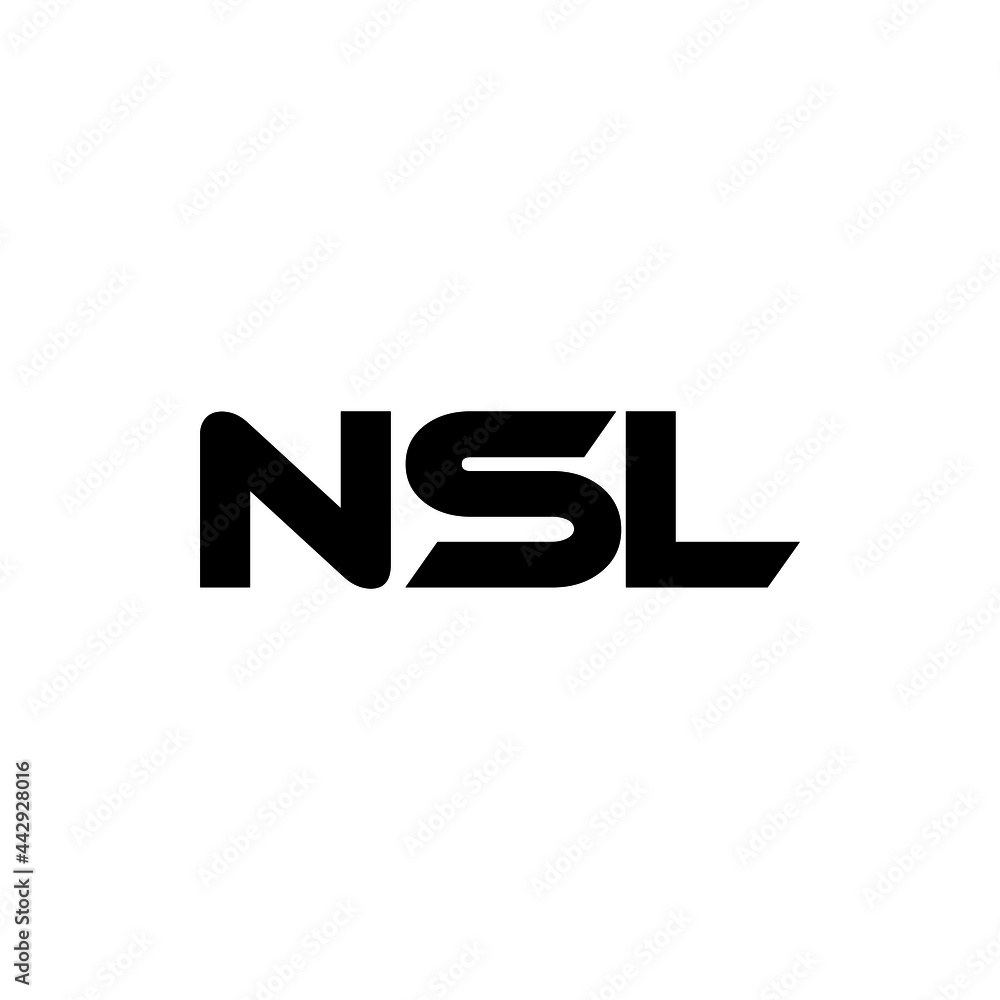 NSL letter logo design with white background in illustrator, vector ...