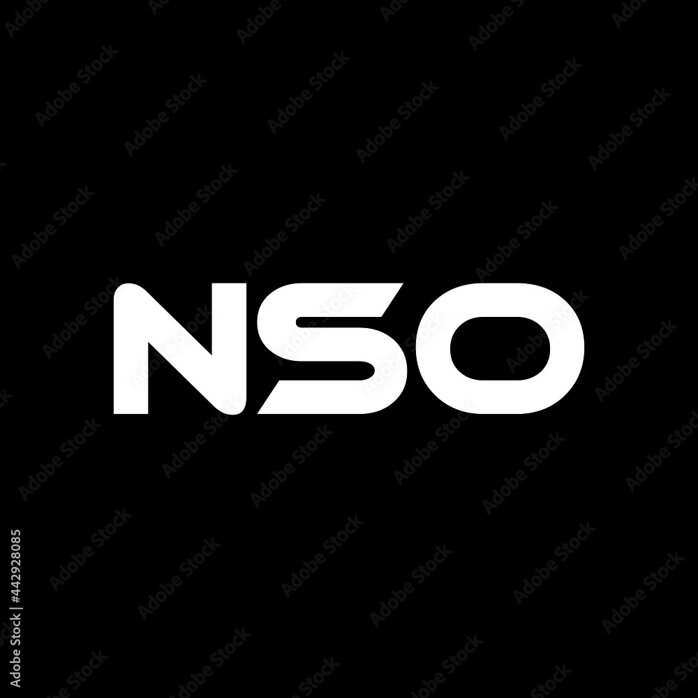 NSO letter logo design with black background in illustrator, vector ...