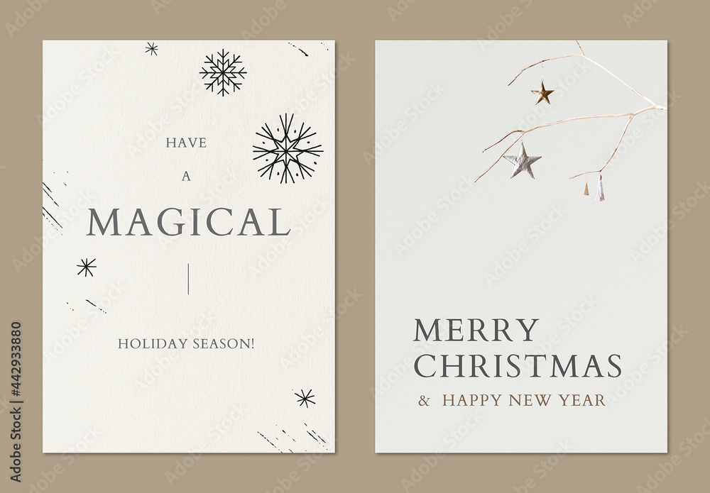 Festive Christmas Poster Layout Stock Template | Adobe Stock
