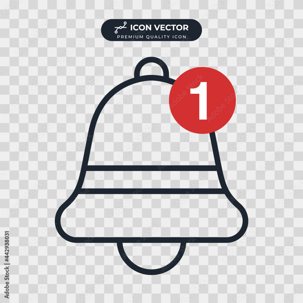 bell notification icon symbol template for graphic and web design ...