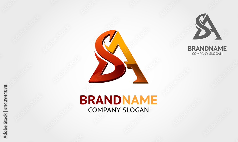 SA Initial Vector Logo Template. This logo design for all creative ...