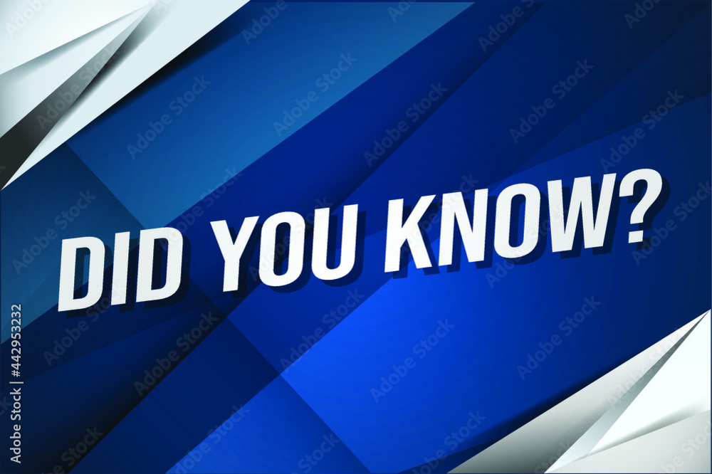 did you know? word concept vector illustration with lines 3d style for ...