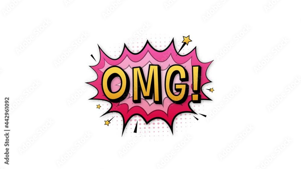 Comic speech bubbles with text Omg. Vintage cartoon illustration ...