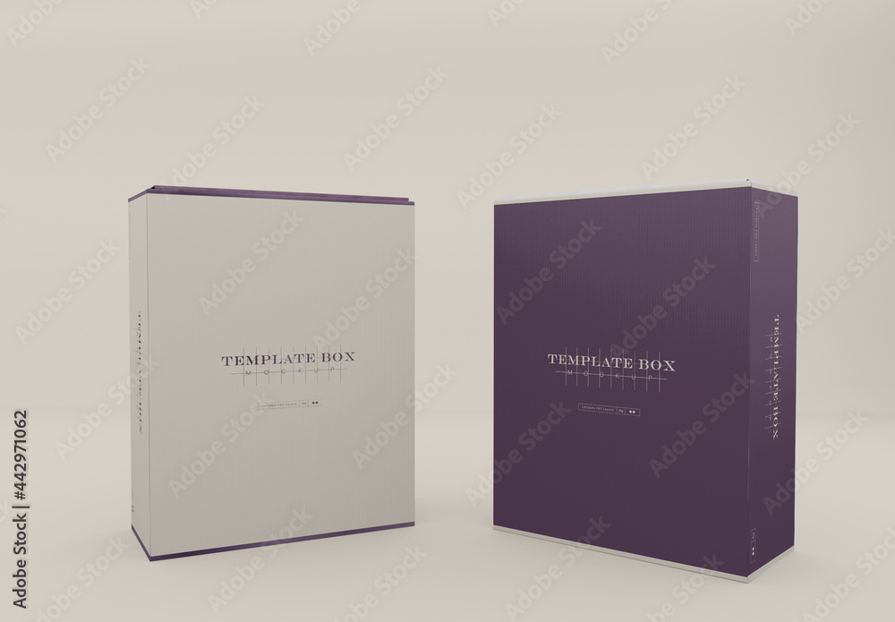 Two Paper Box Mockup Stock Template | Adobe Stock