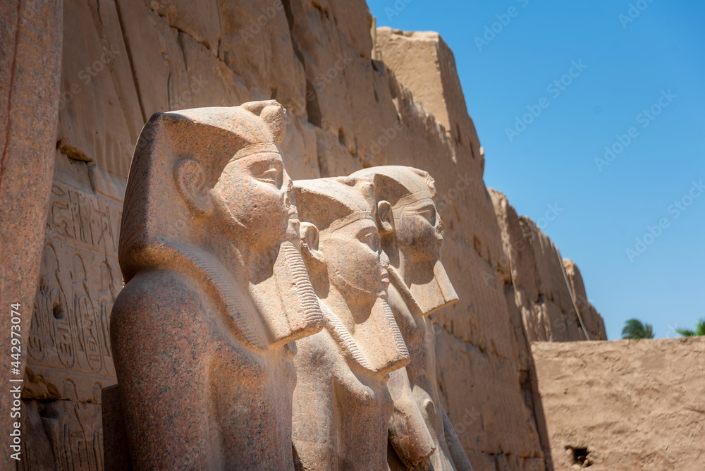 Ancient ruins of the Karnak Temple in Luxor (Thebes), Egypt. The ...
