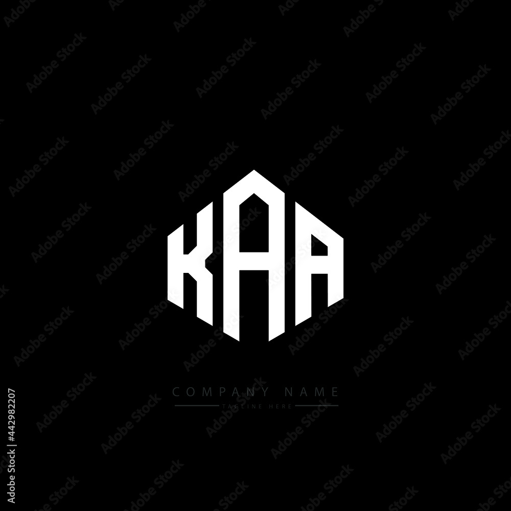KAA letter logo design with polygon shape. KAA polygon logo monogram ...