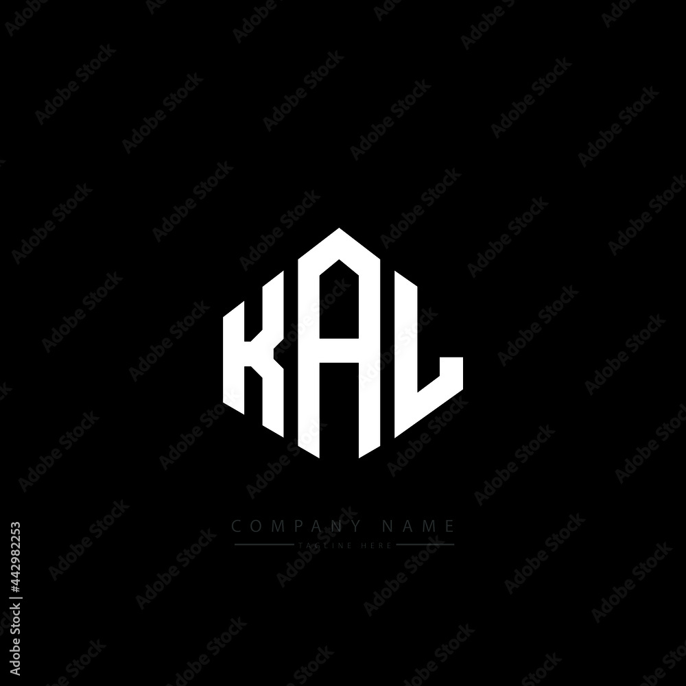 KAL letter logo design with polygon shape. KAL polygon logo monogram ...