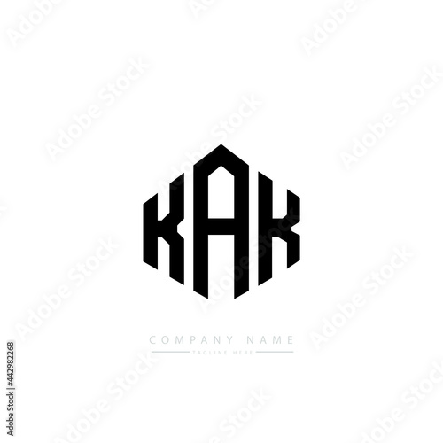 KAK letter logo design with polygon shape. KAK polygon logo monogram ...