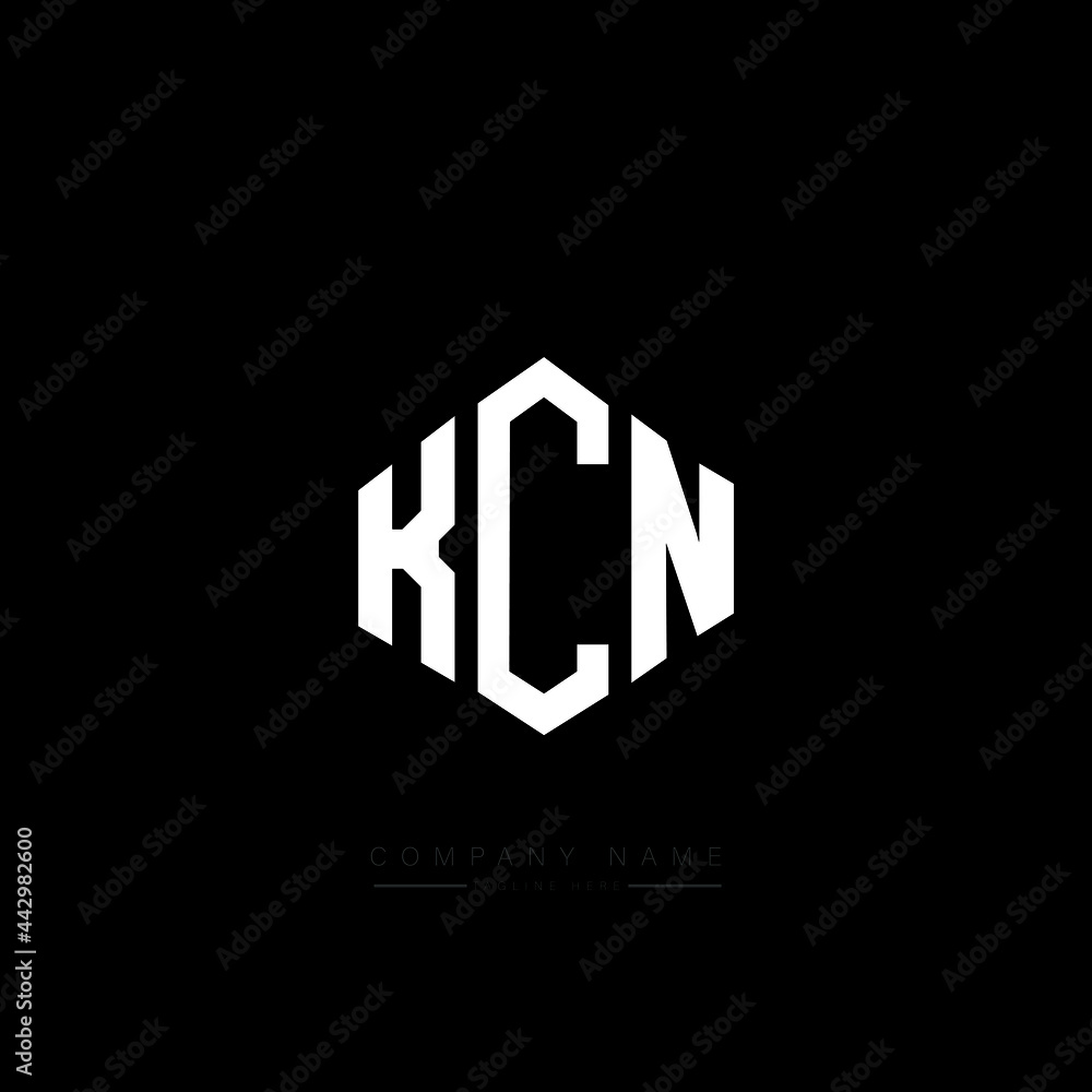 KCN letter logo design with polygon shape. KCN polygon logo monogram ...