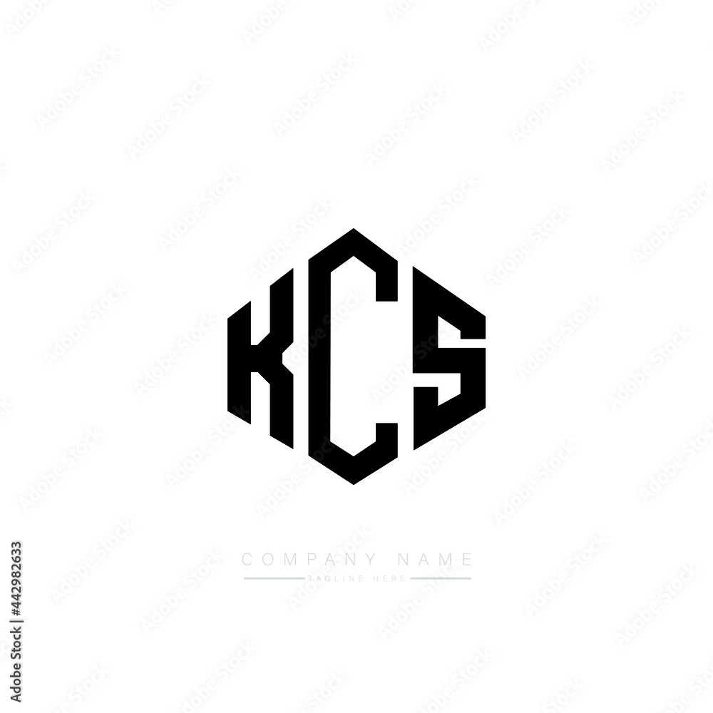 KCS letter logo design with polygon shape. KCS polygon logo monogram ...