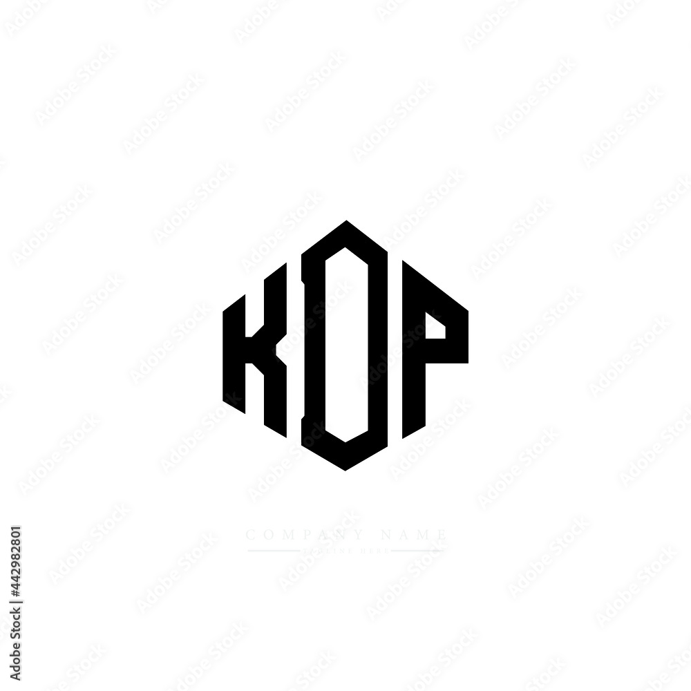 KDP letter logo design with polygon shape. KDP polygon logo monogram ...