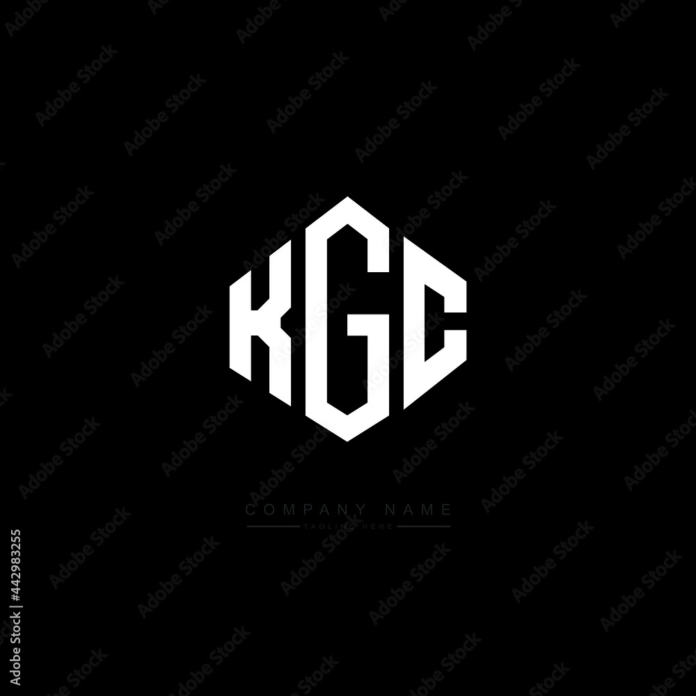 KGC letter logo design with polygon shape. KGC polygon logo monogram ...