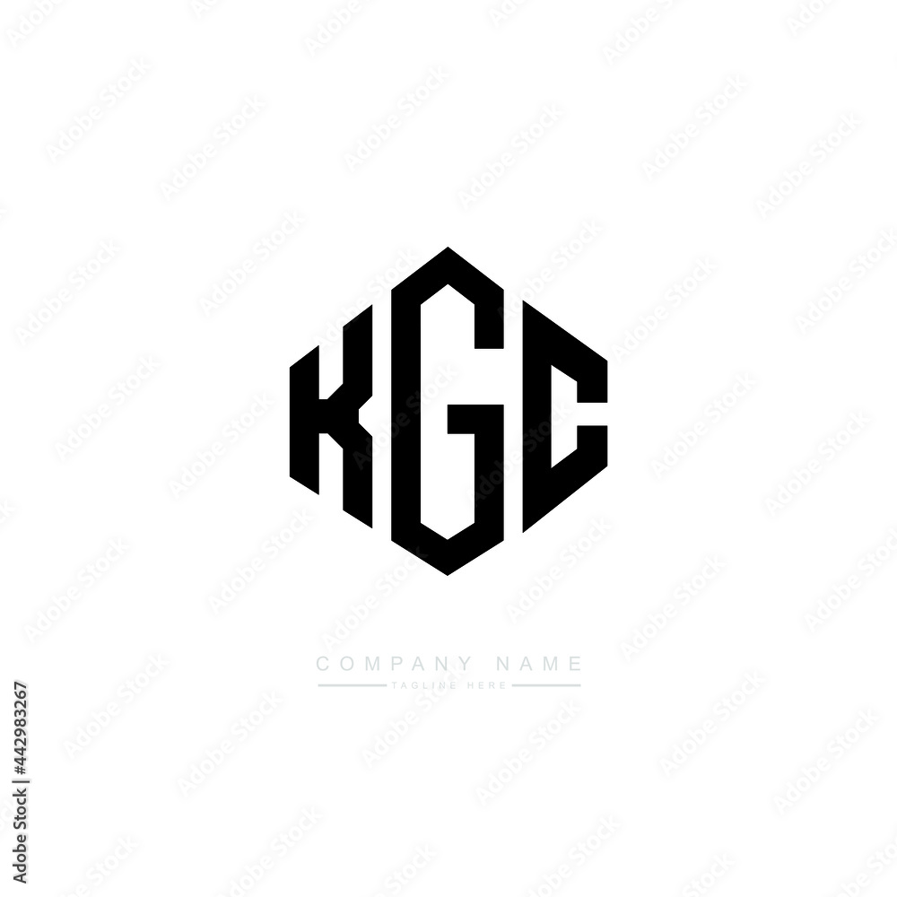 KGC letter logo design with polygon shape. KGC polygon logo monogram ...
