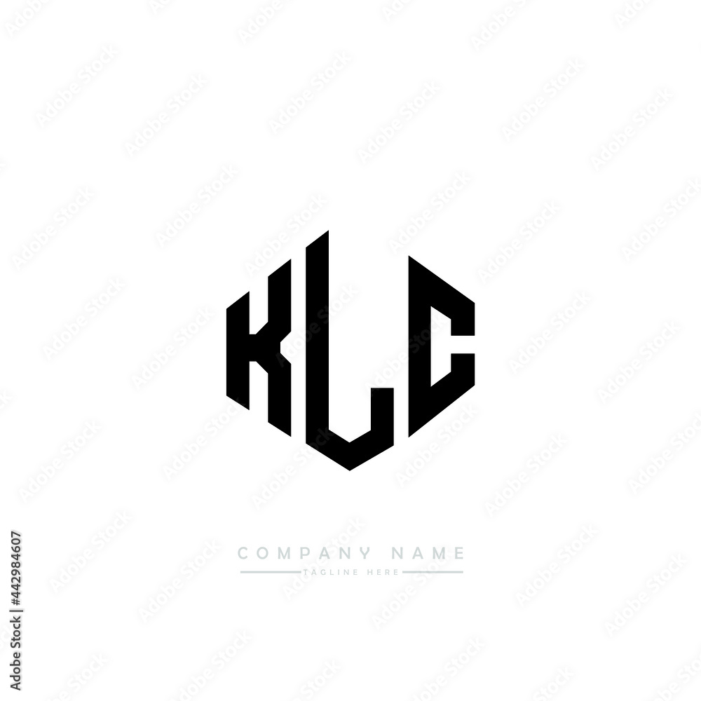 KLC letter logo design with polygon shape. KLC polygon logo monogram ...