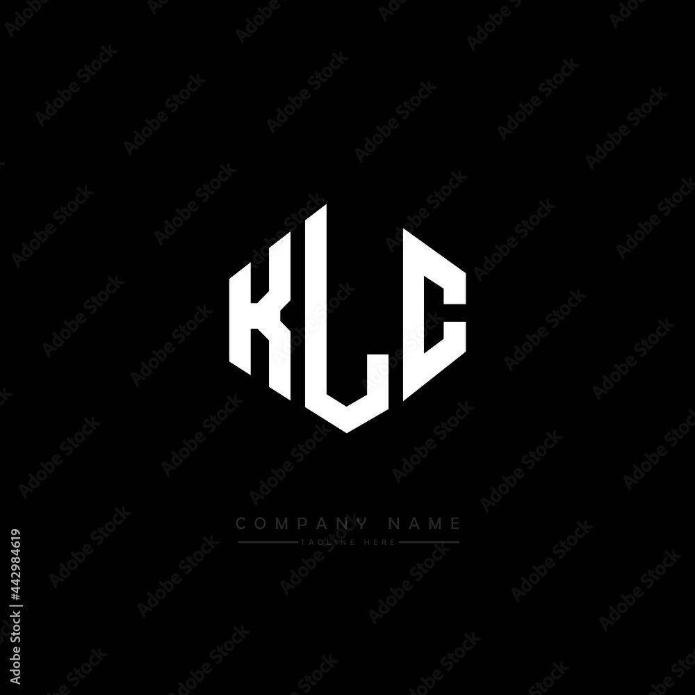 KLC letter logo design with polygon shape. KLC polygon logo monogram ...