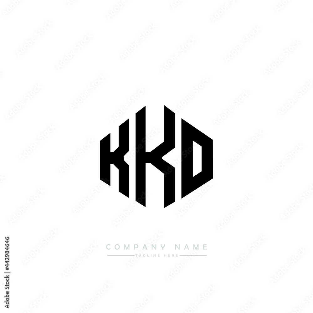 KKO letter logo design with polygon shape. KKO polygon logo monogram ...