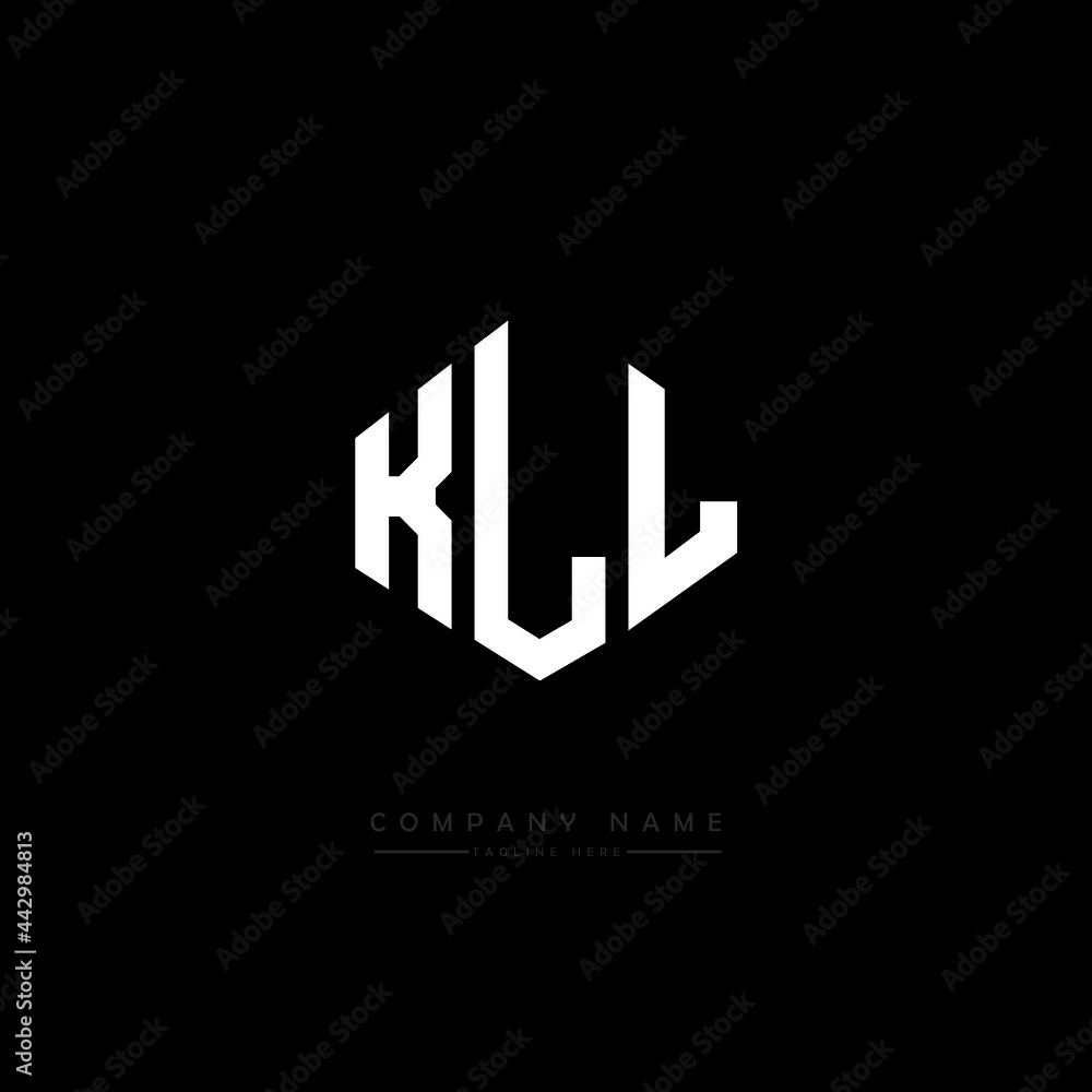 KLL letter logo design with polygon shape. KLL polygon logo monogram ...