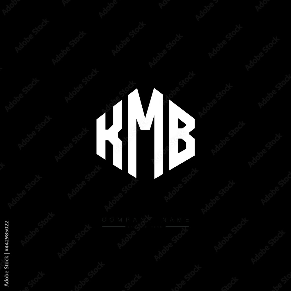 KMB letter logo design with polygon shape. KMB polygon logo monogram ...
