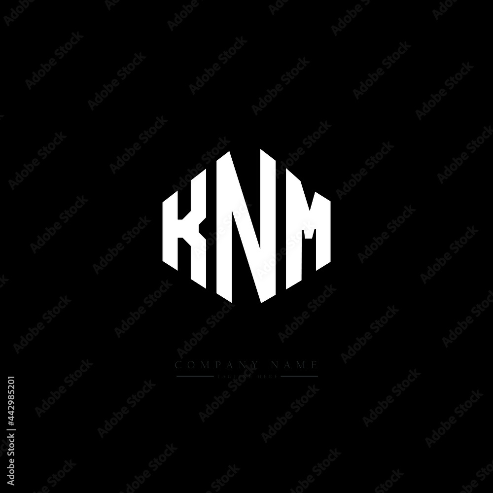 KNM letter logo design with polygon shape. KNM polygon logo monogram ...