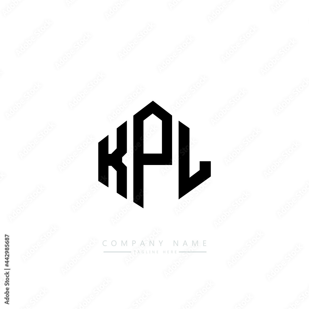 KPL letter logo design with polygon shape. KPL polygon logo monogram ...