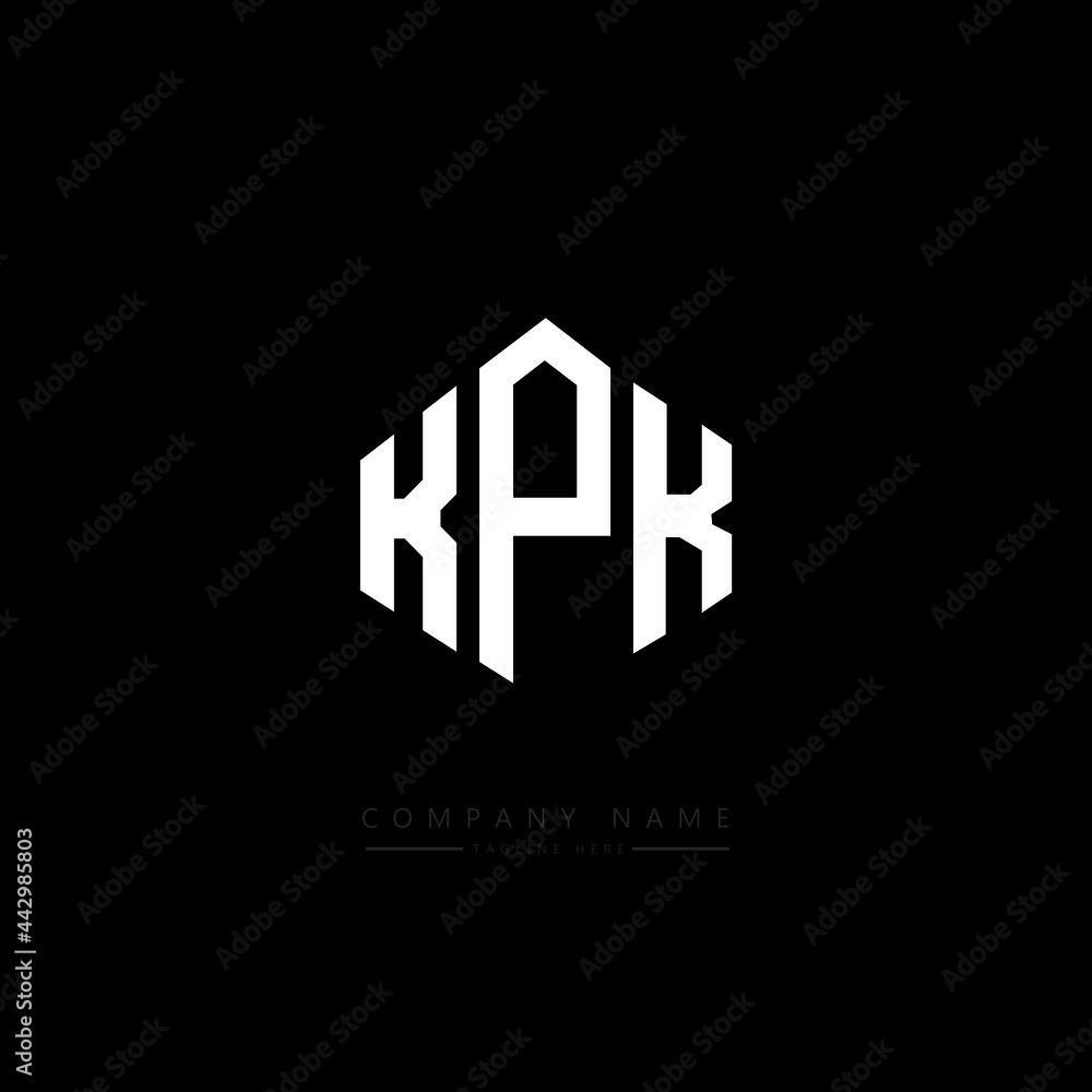 KPK letter logo design with polygon shape. KPK polygon logo monogram ...