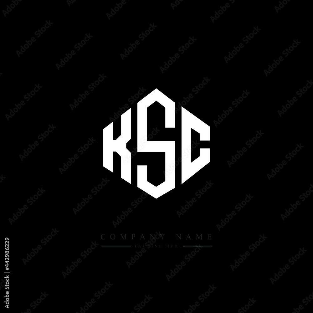 KSC letter logo design with polygon shape. KSC polygon logo monogram ...