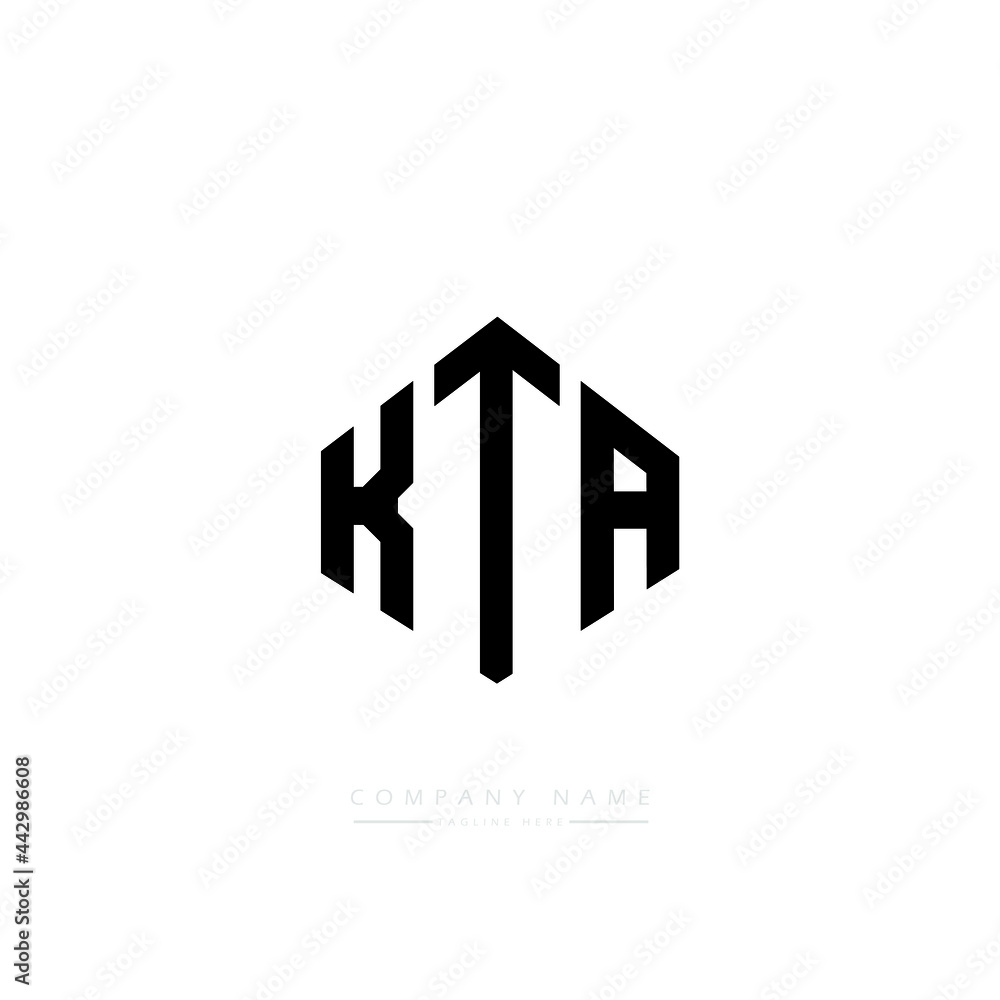 KTA letter logo design with polygon shape. KTA polygon logo monogram ...
