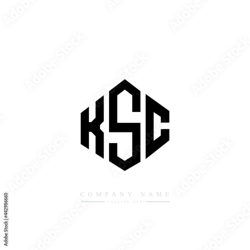 KSC letter logo design with polygon shape. KSC polygon logo monogram ...