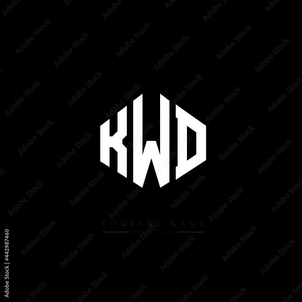 Vetor De KWD Letter Logo Design With Polygon Shape KWD Polygon Logo vetor-de-kwd-letter-logo-design-with-polygon-shape-kwd-polygon-logo