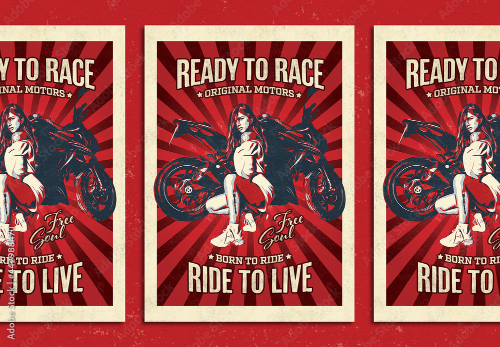 Biker Girls Poster Size