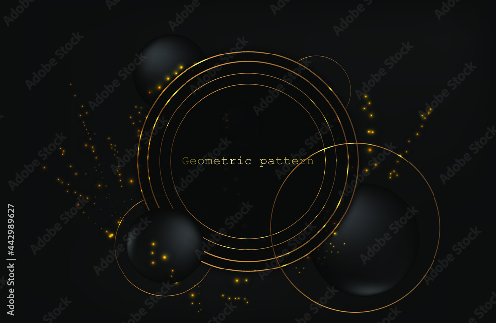 abstract luxury background with balls and rings. vector illustration ...