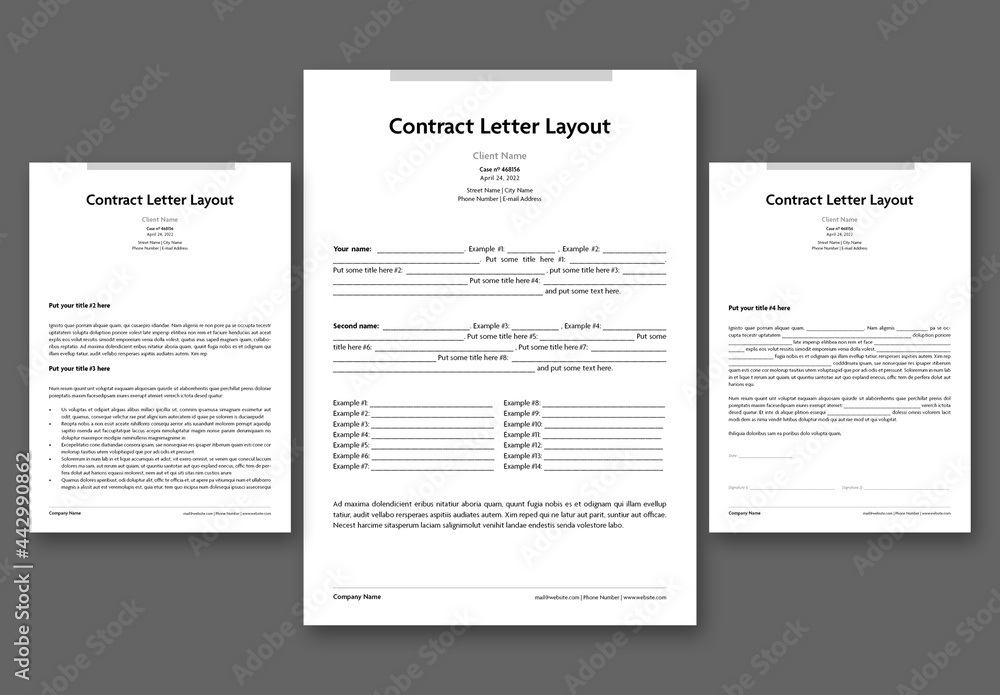 Contract and Terms/Conditions Layout Stock Template | Adobe Stock