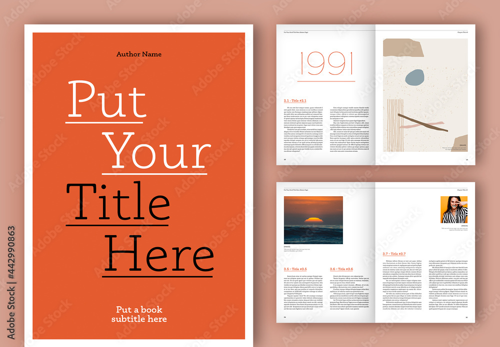 Book Layout Stock Template | Adobe Stock