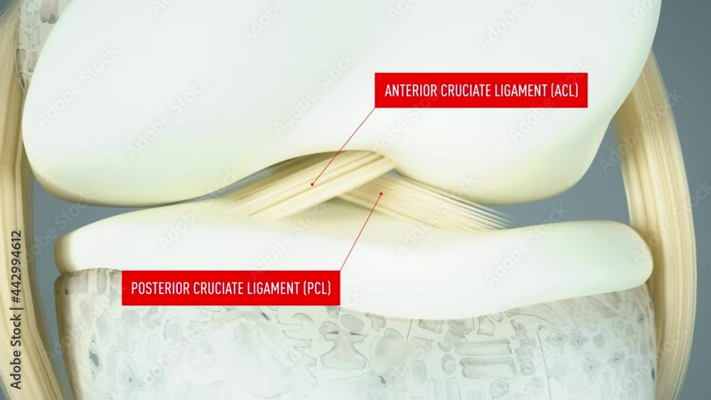 Anterior cruciate ligament, posterior cruciate ligament, knee joint ...