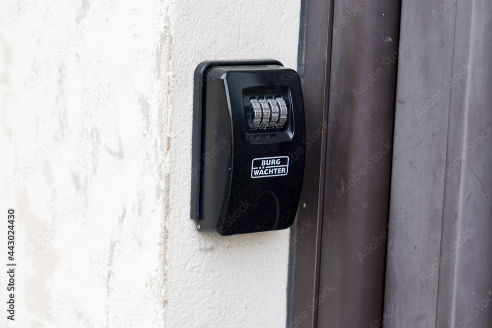 burg wachter logo text and brand sign on outdoor Safe Key Box Safe To ...