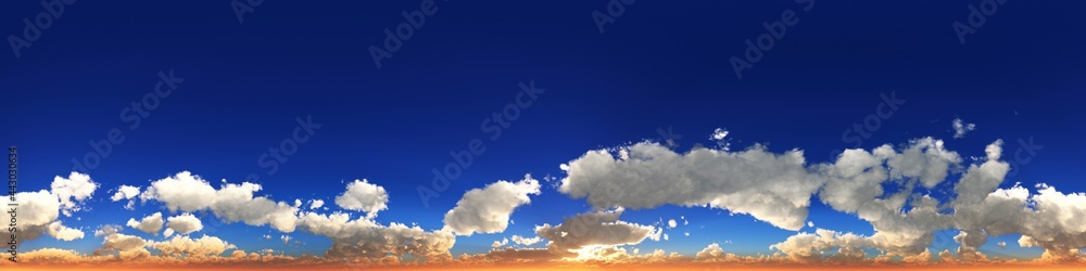 Seamless sky hdri panorama 360 degrees angle view with zenith and ...