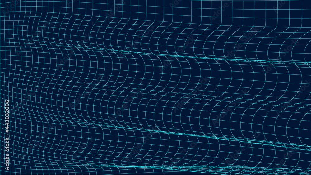 Futuristic digital technology wave on vector background With abstract ...