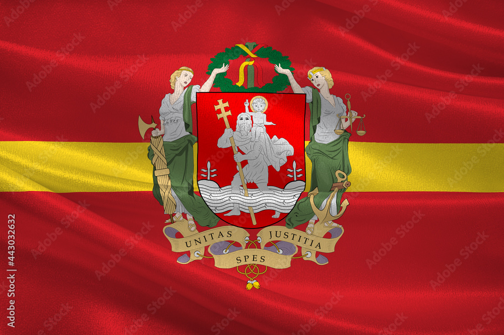 Flag of Vilnius city in Lithuania Stock Illustration | Adobe Stock