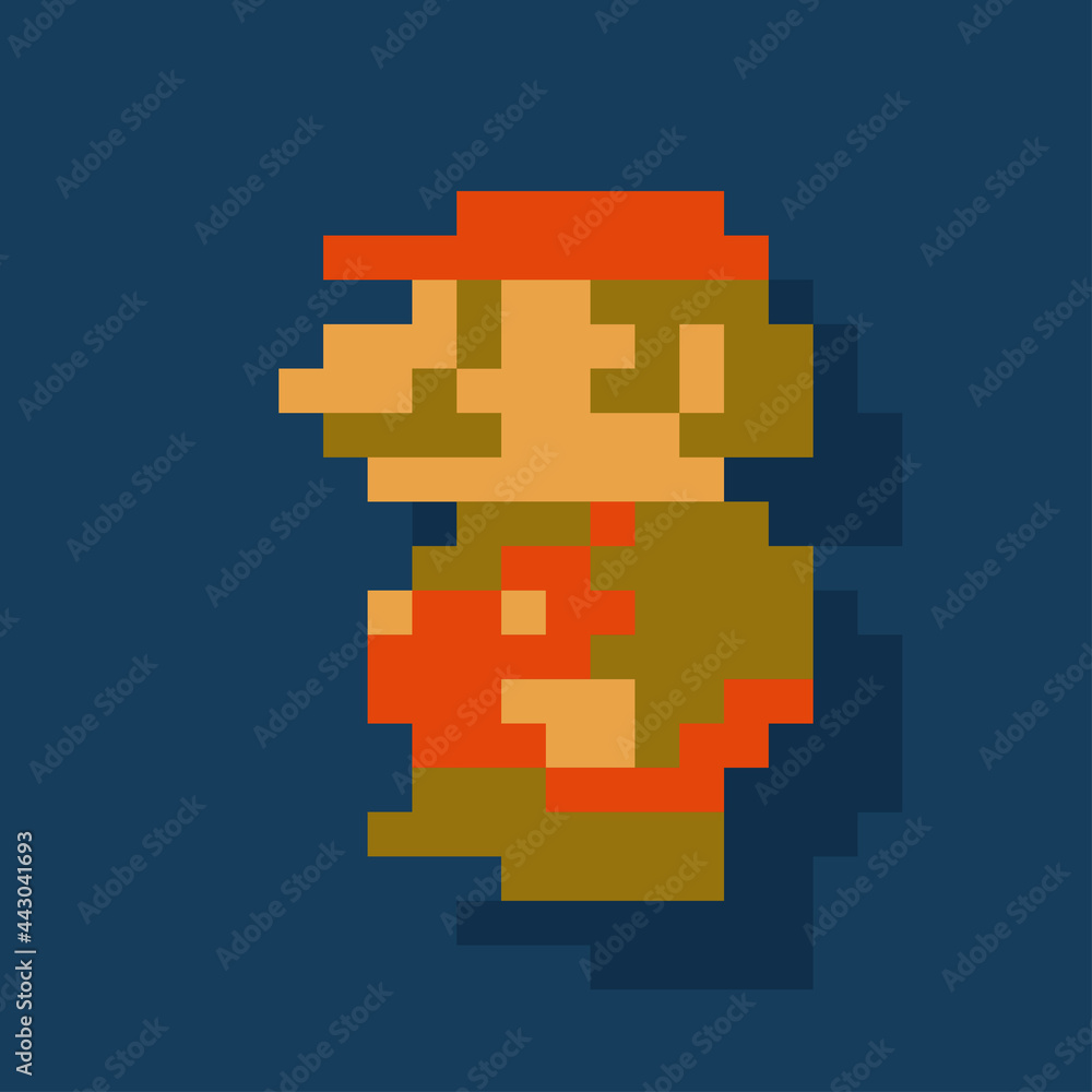 TASHKENT, UZBEKISTAN - NOVEMBER 1, 2020: Super Mario Bros pixelated ...