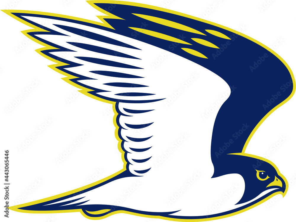 Simple Design of Flying Falcon Stock Vector | Adobe Stock