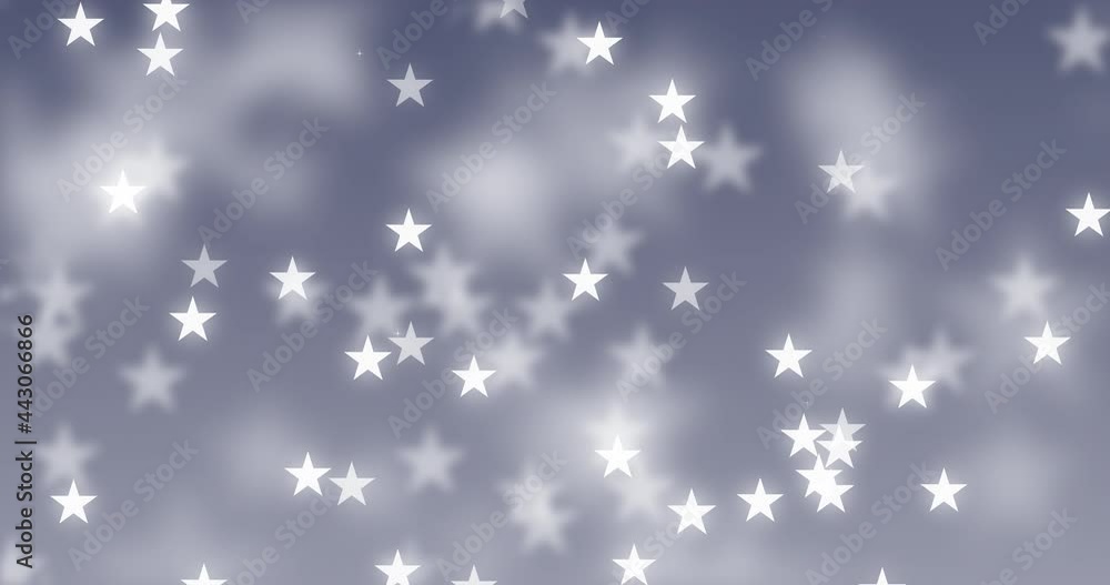 Animation seamless loop pattern with shining white star particles ...