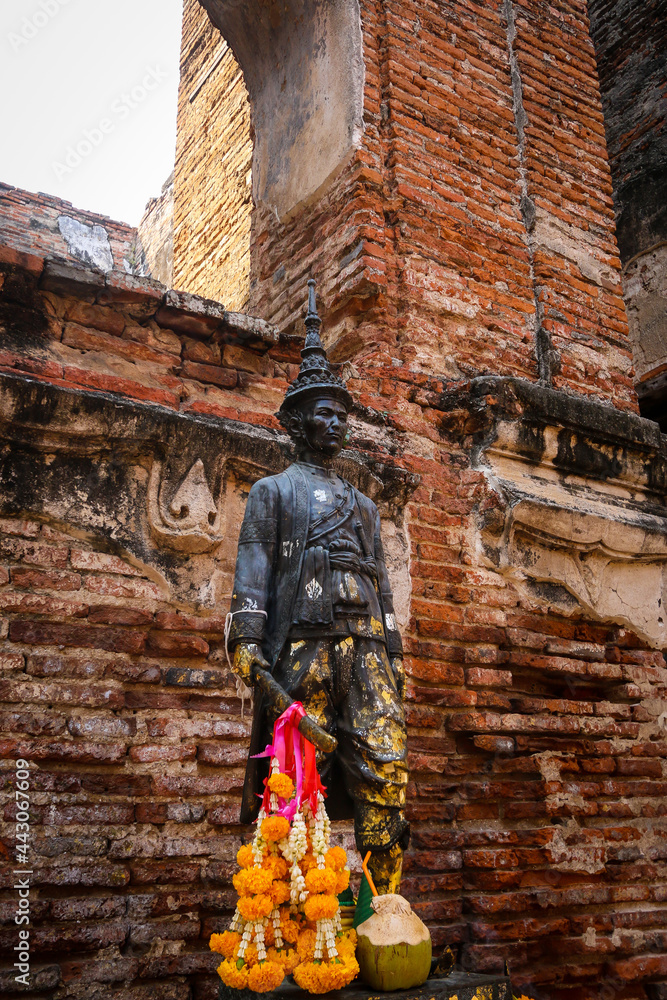 King Narai statue in King Narai's Palace (Phra Narai Ratchanivet) in ...