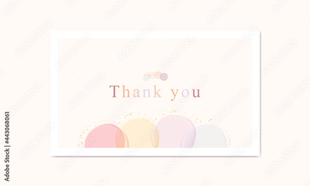 thank you card with colorful cute design. suitable for your small ...