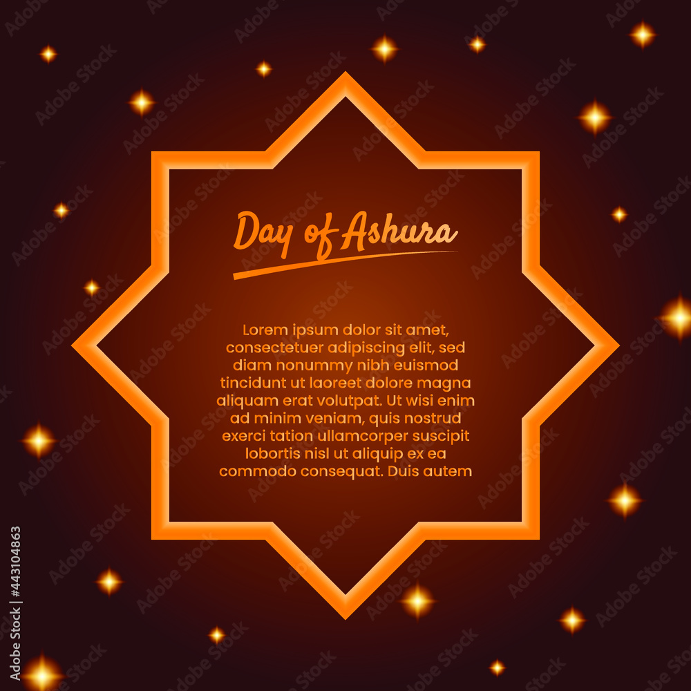 Day of ashura happy muharam happy islamic new year greeting card with ...