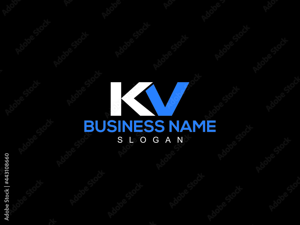 Letter KV, Creative kv Logo Icon Vector Image For Your Business Stock ...