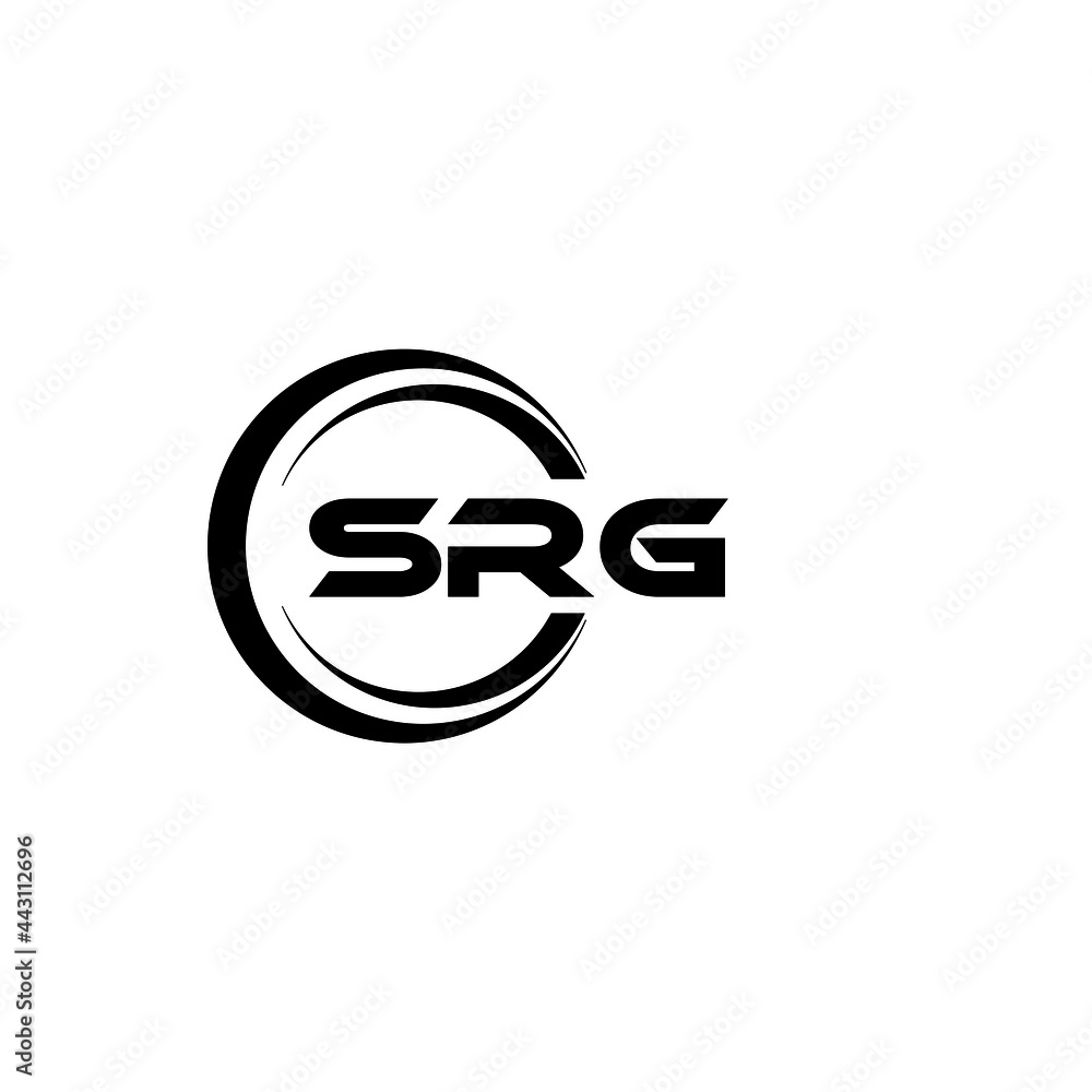 SRG letter logo design with white background in illustrator, vector ...
