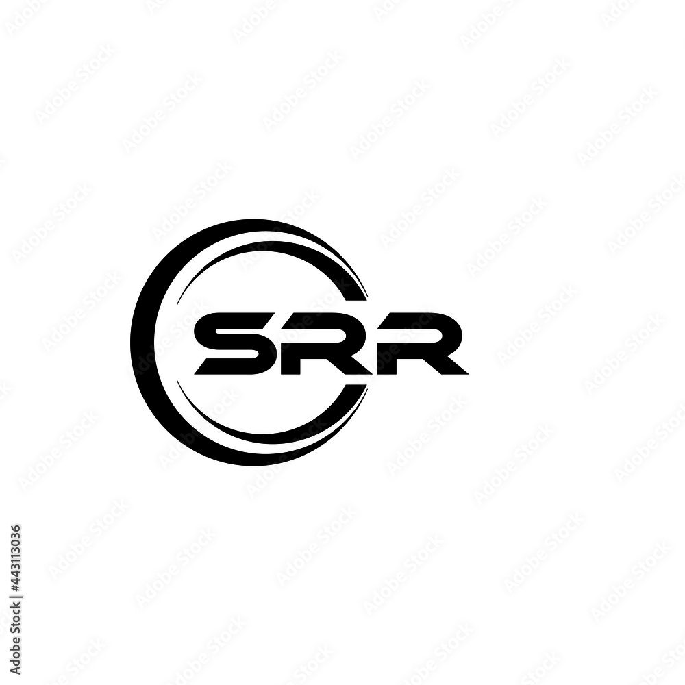 SRR letter logo design with white background in illustrator, vector ...