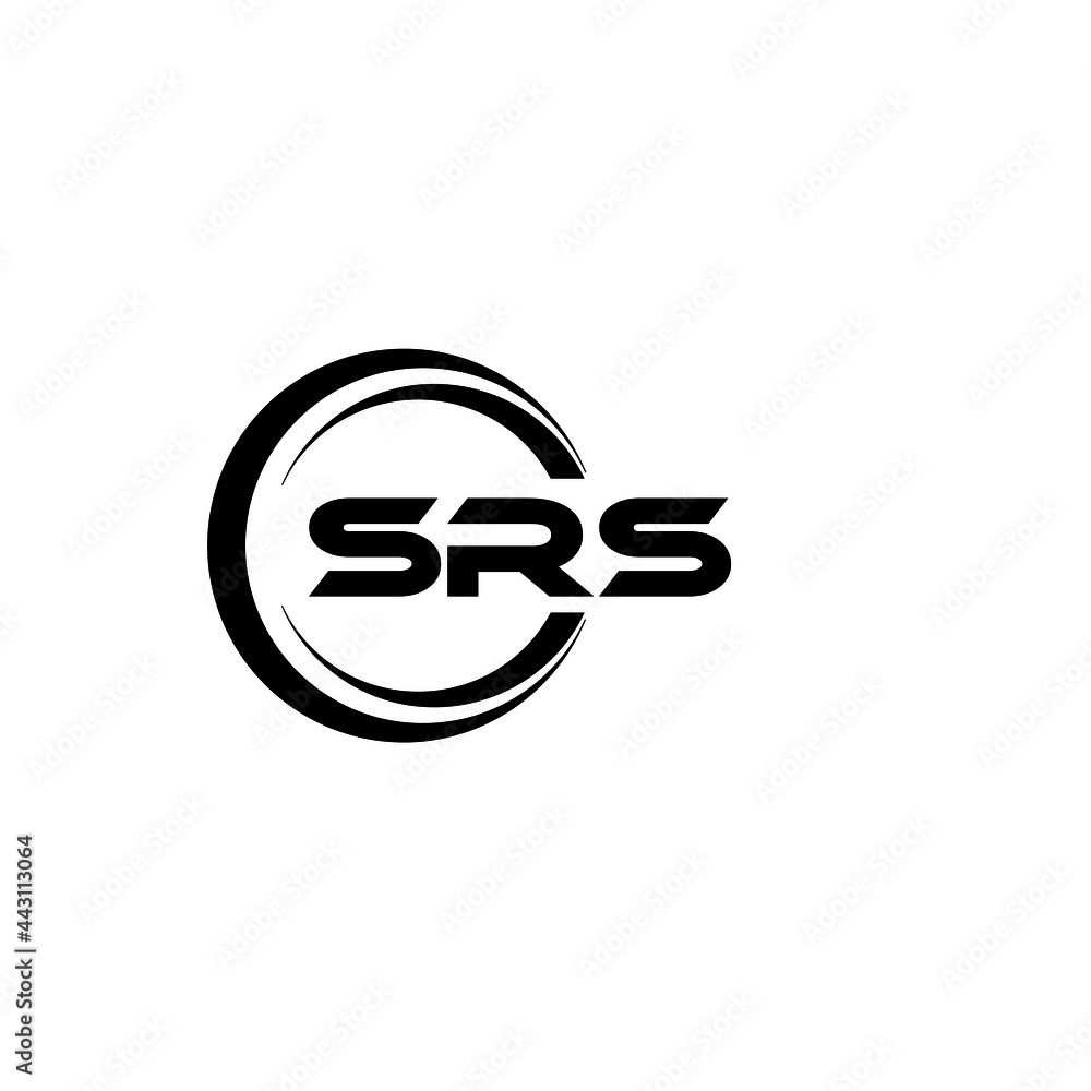 Vecteur Stock SRS letter logo design with white background in ...